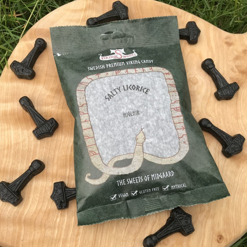"Viking Sweets", schwedische Fruchtgummis in Form eines Thorshammers ...